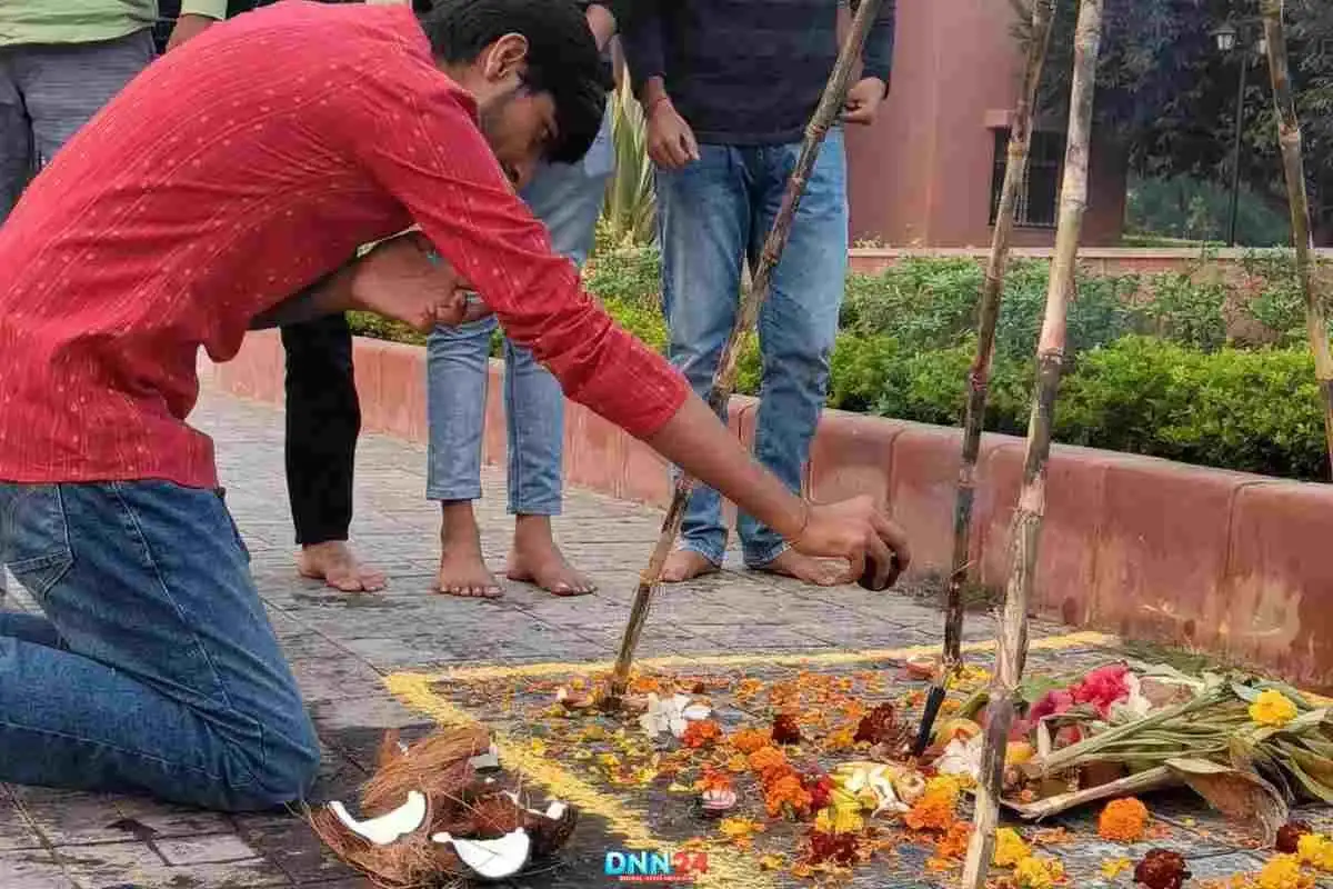 জামিয়া মিলিয়া বিশ্ববিদ্যালয় চৌহদত ছট পূজা উদযাপন